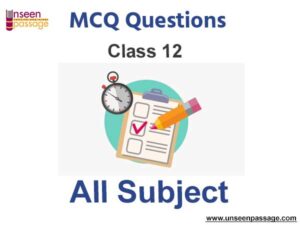 MCQ Questions for Class 12 with Answers Download Pdf