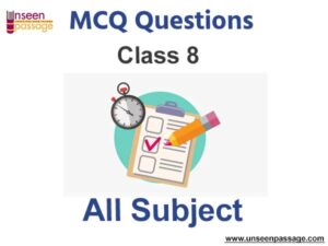 MCQ Questions for Class 8 with Answers Download Pdf
