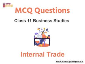 Internal Trade MCQ Class 11 Business Studies