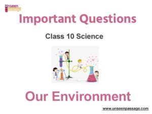 Our Environment Class 10 Science Important Questions